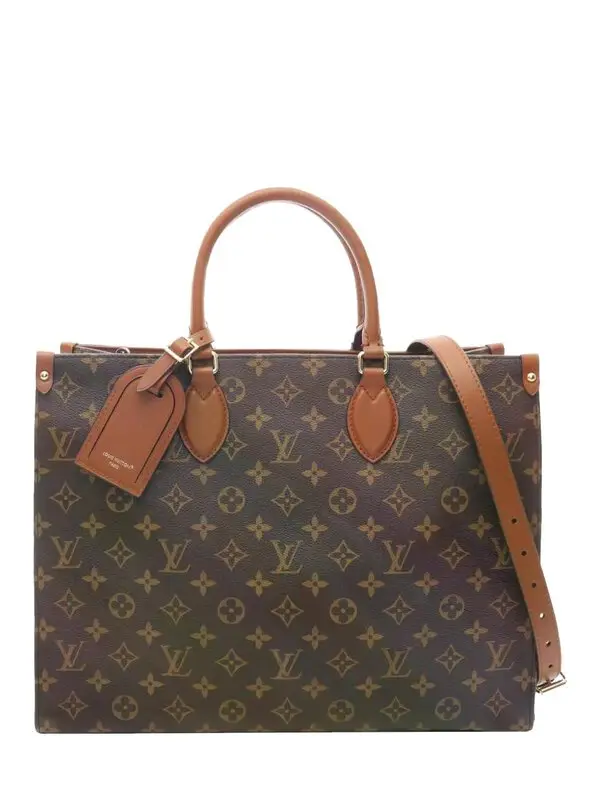 LOUIS VUITTON Monogram Onthego Organizer Satchel - Brown