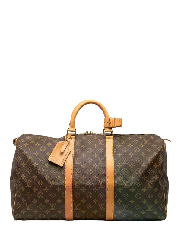 LOUIS VUITTON 1995 Monogram Keepall 50 Travel Bag - Brown