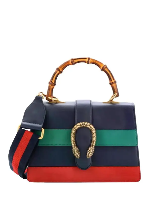 Gucci Dionysus Bamboo Top Handle Medium Satchel - Blue