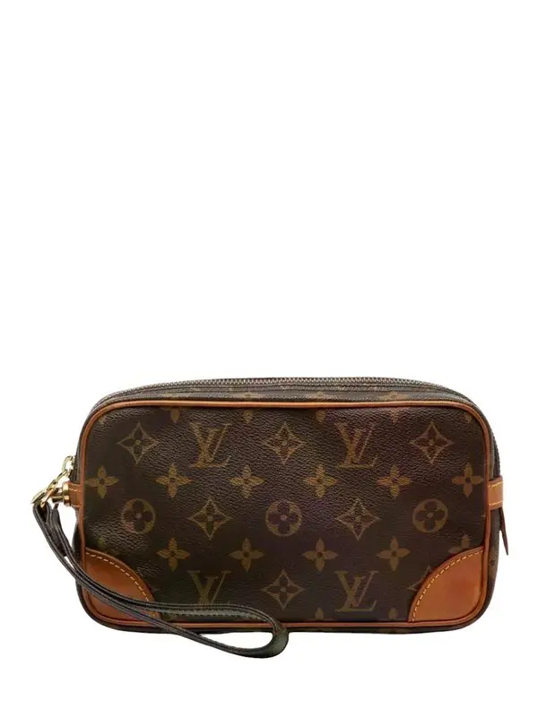 LOUIS VUITTON 1995 Monogram Marly Dragonne Pm - Brown