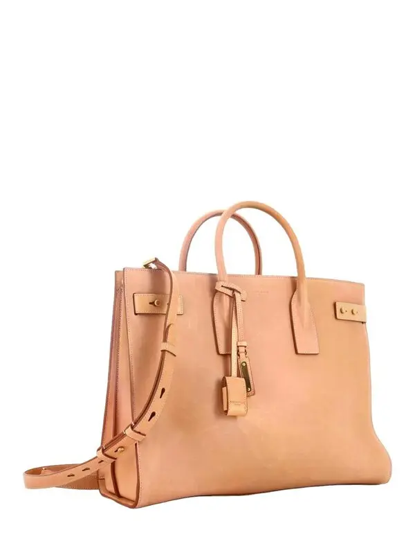Saint Laurent Sac De Jour Souple Large Satchel - Neutrals