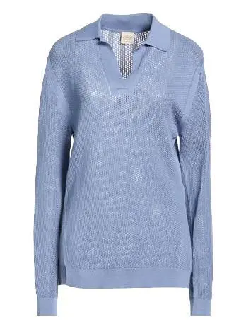 TOD'S Knitted Lightweight V-neck Sweater - Blue