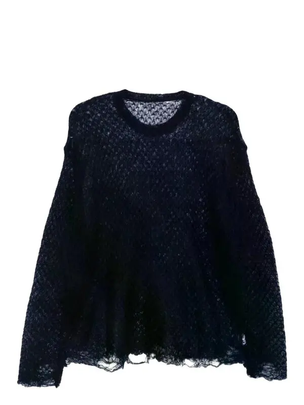 JNBY Meshed Pullover Sweater - Blue
