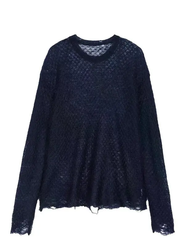 JNBY Meshed Pullover Sweater - Blue