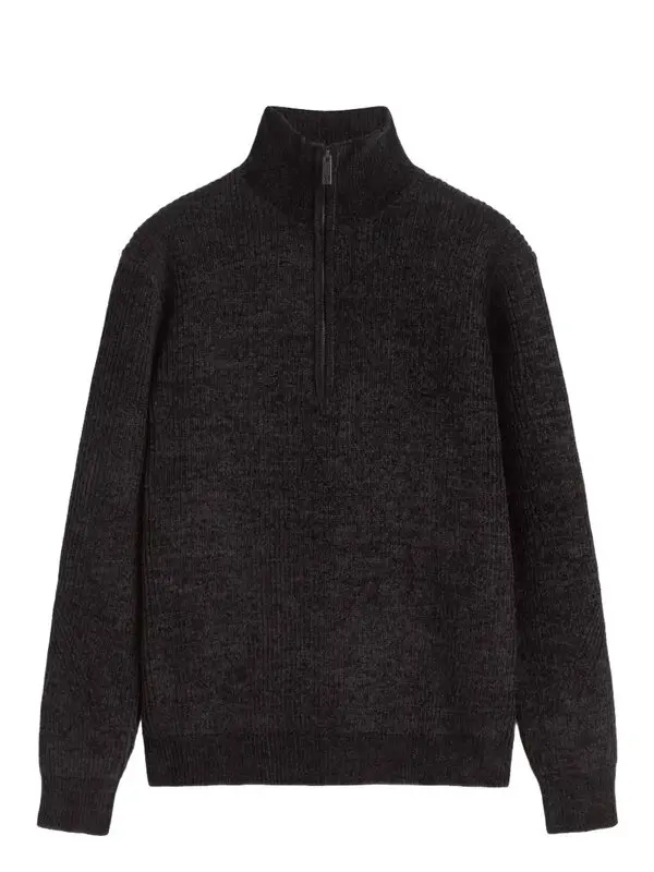 LES HÉRITIERS Daró Half-zip Sweater - Black