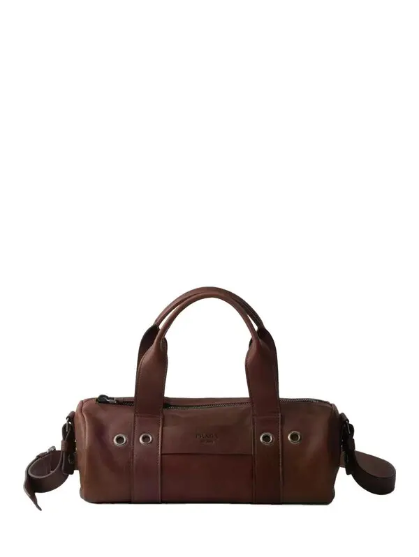 Prada Leather Tote Bag - Brown