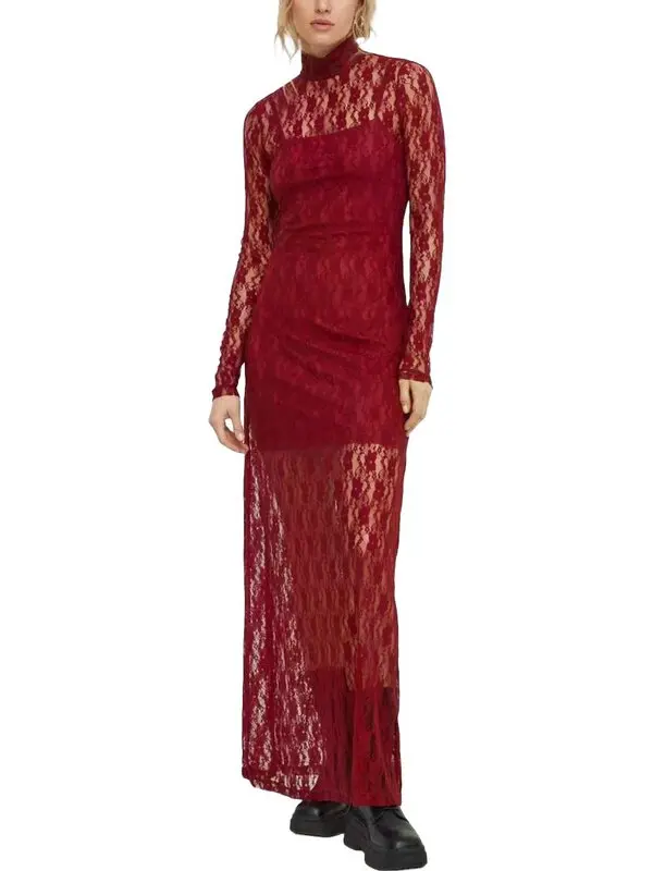RÉSUMÉ Laces High-neck Maxi Dress - Red