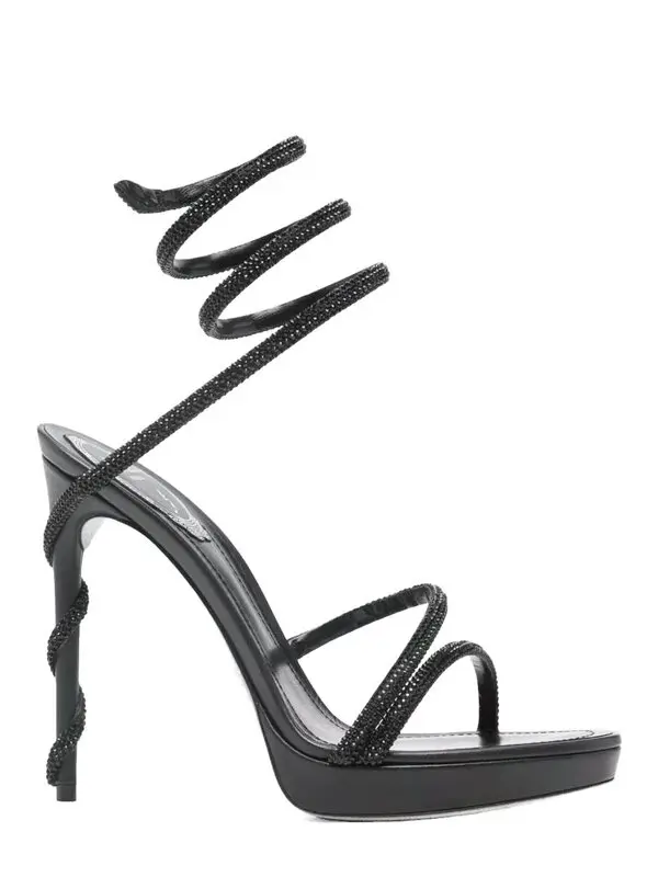 Rene Caovilla Margot Stiletto Sandals - Black