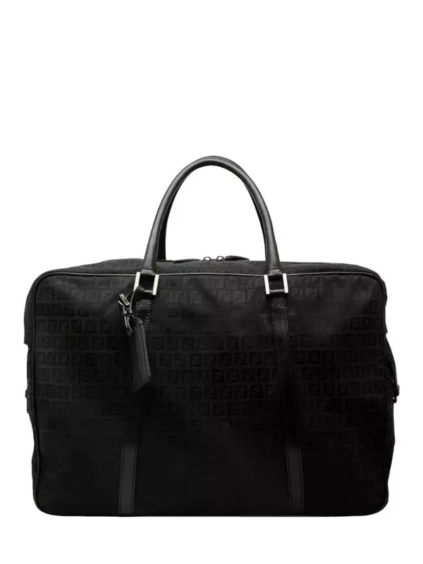 Fendi 2000-2010 Zucchino Canvas Travel Bag - Black