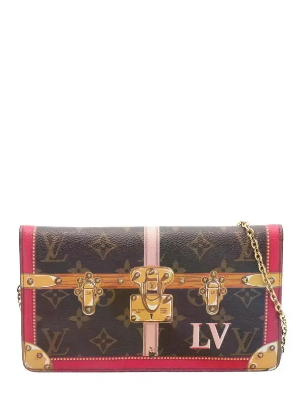 LOUIS VUITTON 2018 Monogram Summer Trunks Pochette Weekend Crossbody Bag - Brown