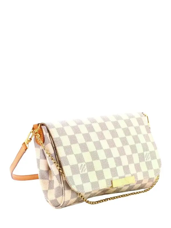 LOUIS VUITTON Favorite Mm Damier Azur Crossbody Bag - White