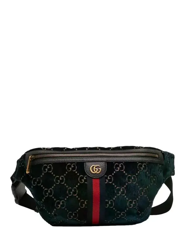 Gucci Gg Velvet Ophidia Belt Bag 2016-2026 - Blue