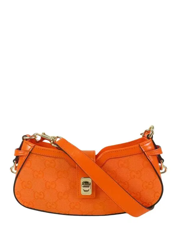 Gucci 2000-2015 Mini Gg Canvas Moon Side Shoulder Bag - Orange