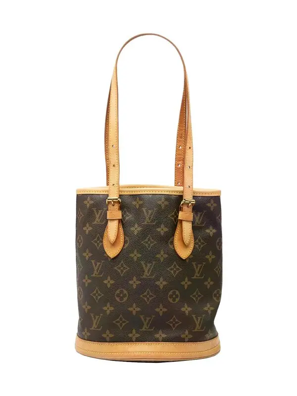 LOUIS VUITTON 2012 Monogram Petit Bucket Bag - Brown