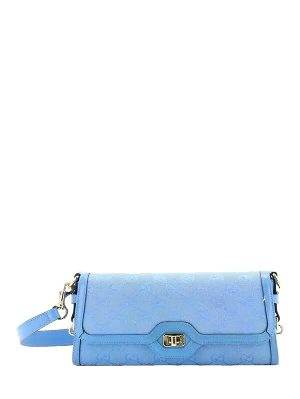 Gucci Luce Canvas Small Shoulder Bag - Blue