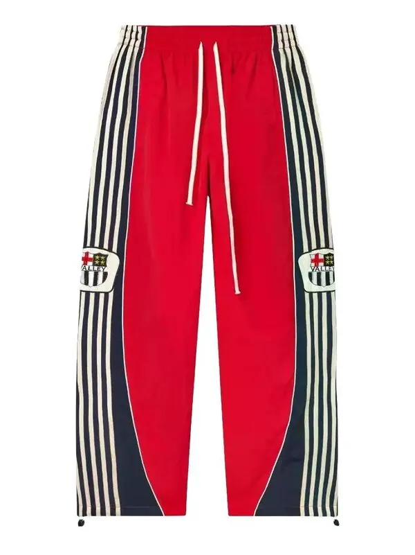 VALE Lisbon Swish Stripe Track Pants - Red