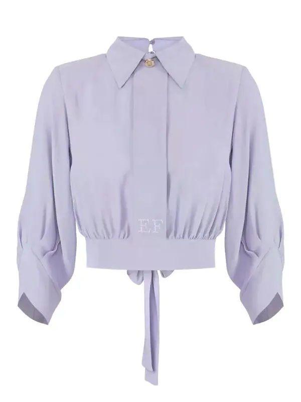 Elisabetta Franchi Tie-detail Blouse - Purple