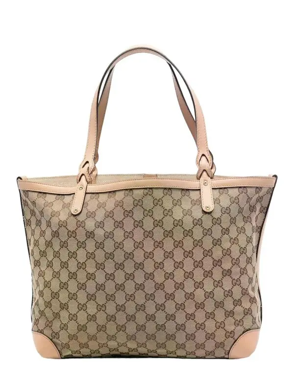 Gucci 2000-2015 Medium Gg Canvas Craft Tote Bag - Brown