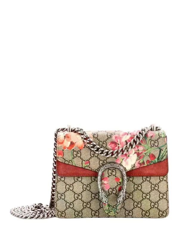 Gucci Dionysus Blooms Print Gg Coated Canvas Mini Shoulder Bag - Brown