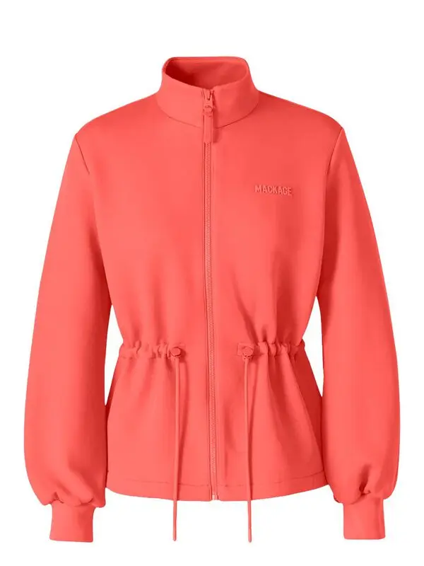 Mackage Lightweight Zip-up Jacket With Balloon Sleeves - Papaya