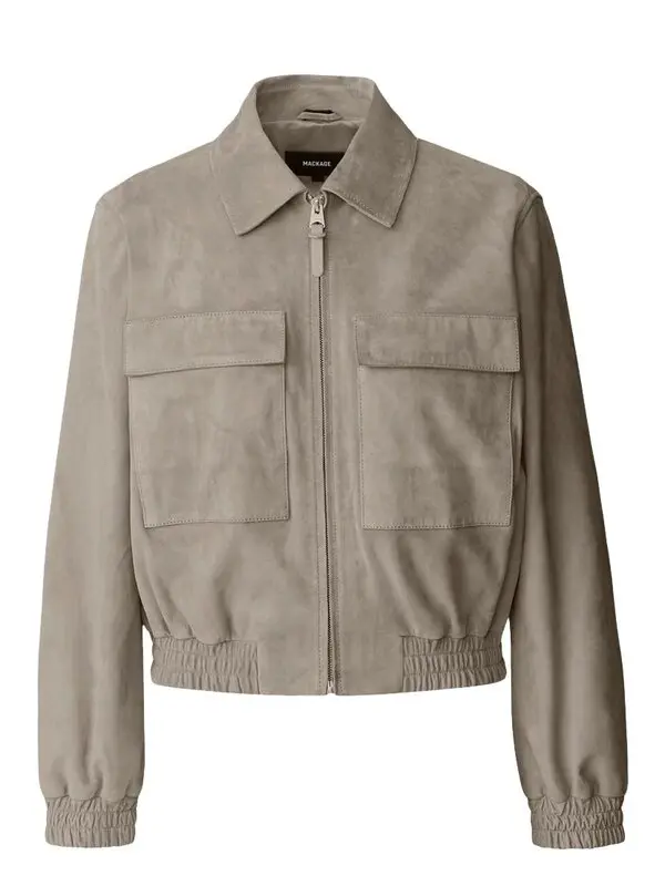 Mackage Senka-su Suede Jacket - Taupe