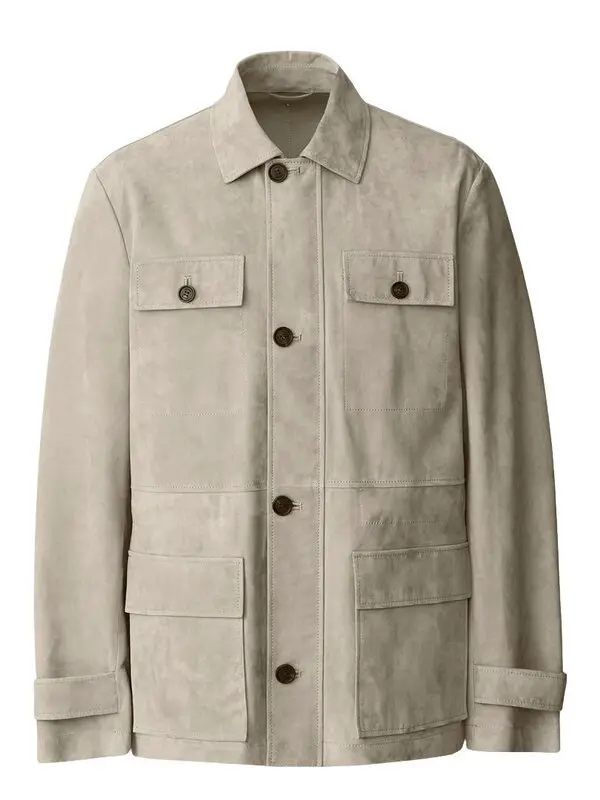 Mackage Suede Safari Jacket - Taupe