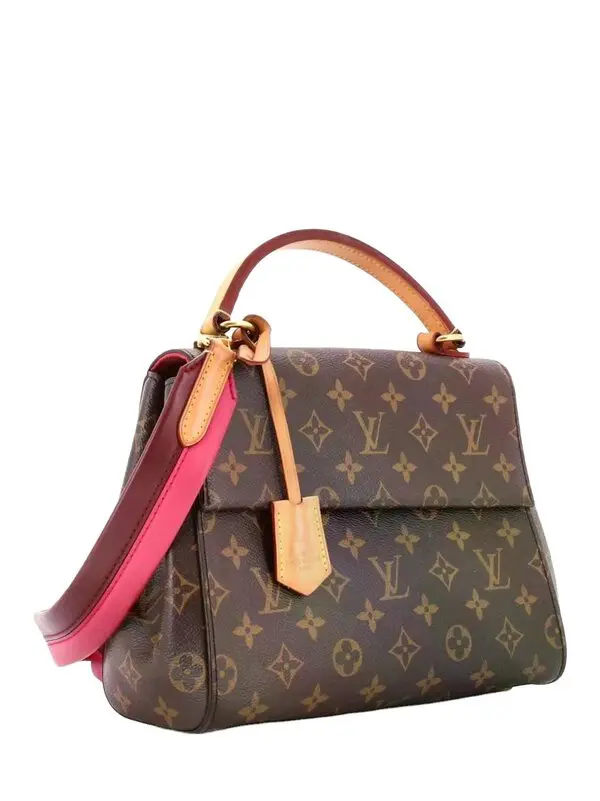LOUIS VUITTON Cluny Top Handle Bag Monogram Canvas Bb Satchel - Brown