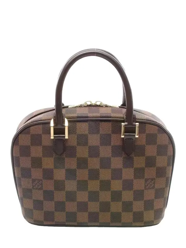 LOUIS VUITTON 2002 Damier Ebene Mini Sarria Handbag - Brown