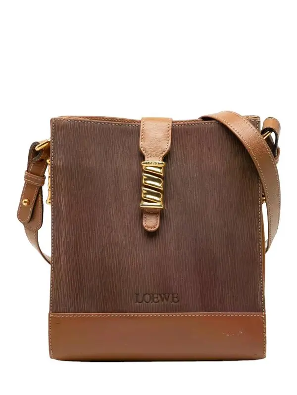 Loewe Velasquez Twist Shoulder Bag - Brown