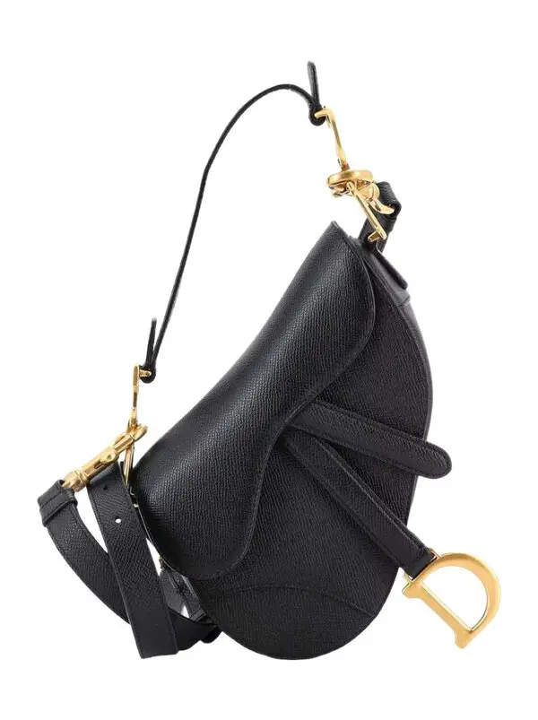 Dior Saddle Handbag With Strap - Black