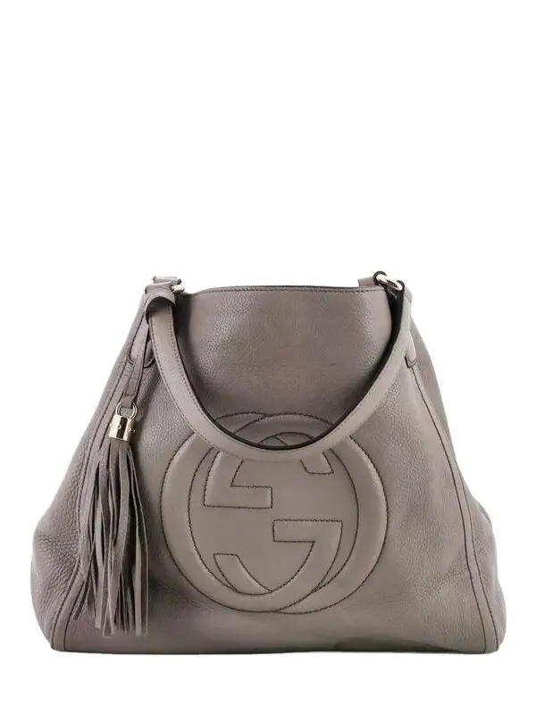 Gucci Soho Leather Medium Shoulder Bag - Grey