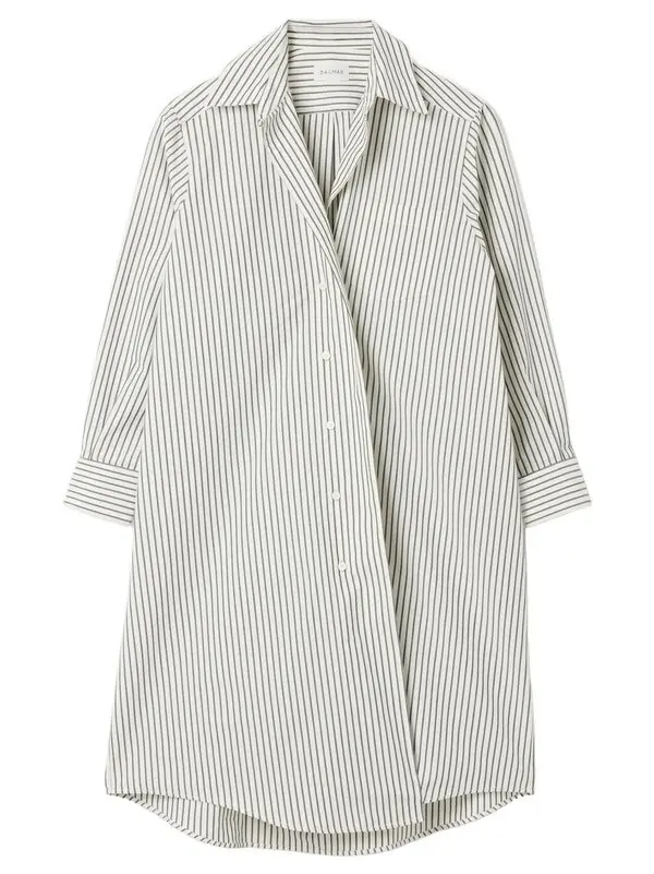 HOUSE OF DAGMAR Striped Shirtdress - Off White