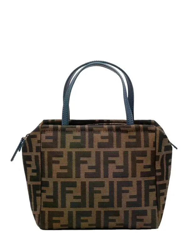 Fendi 2000-2010 Mini Zucca Canvas Handbag - Brown