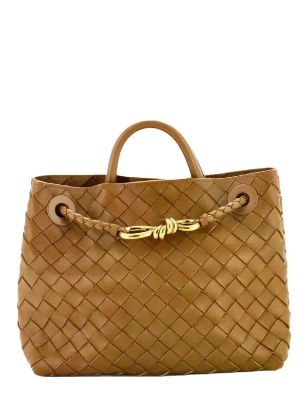 Bottega Veneta Andiamo Top Handle Intrecciato Nappa Satchel - Brown