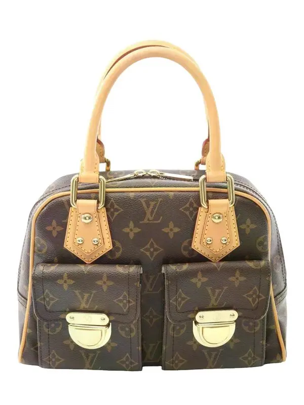 LOUIS VUITTON 2005 Monogram Manhattan Pm Handbag - Brown