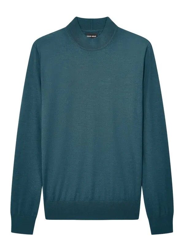 Giorgio Armani Cashmere And Silk Turtleneck Sweater - Green