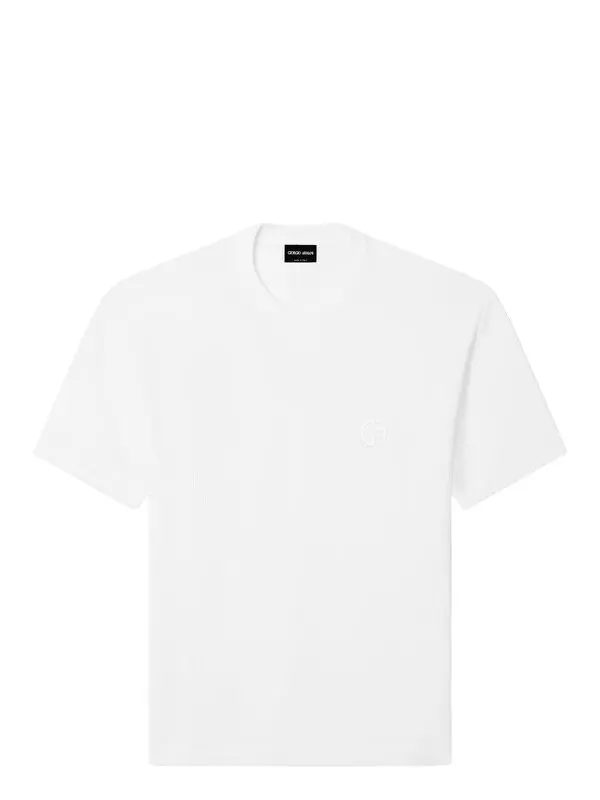 Giorgio Armani Technical Waffle T-shirt - White