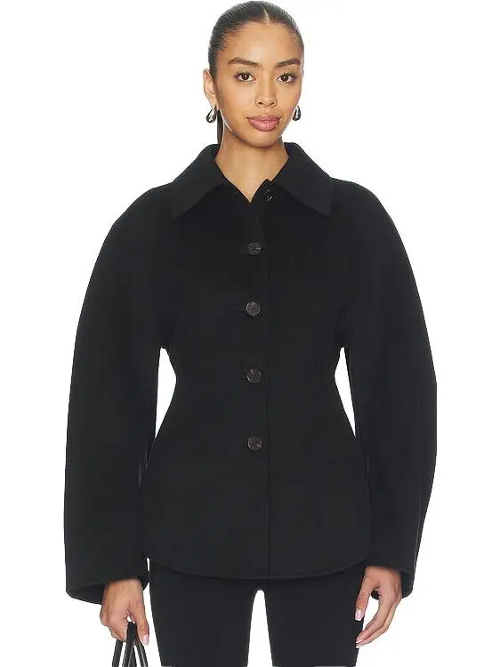 RÓHE Sculptural Double-faced Jacket - Black