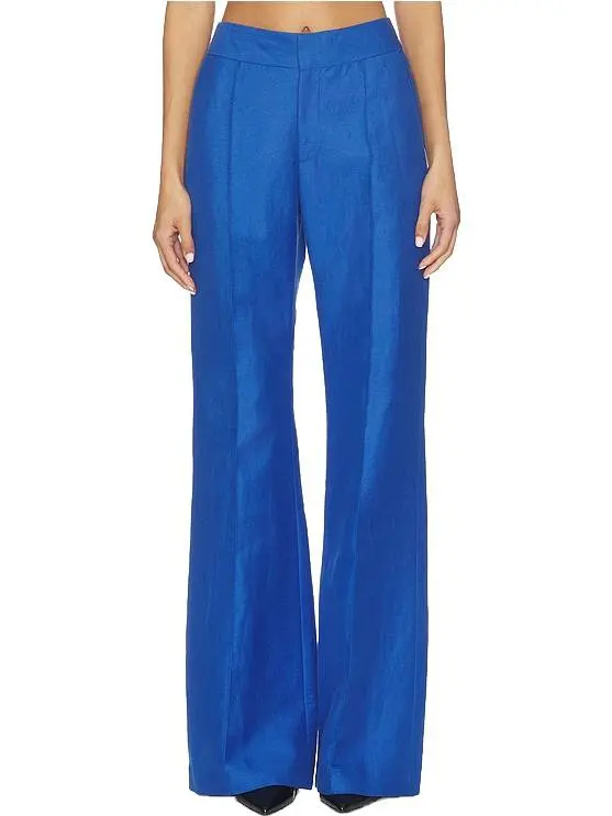Smythe Wide Leg Pintuck Trouser - Nautical Blue