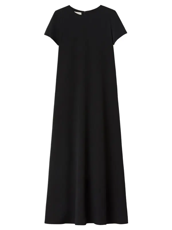 Lafayette 148 New York Organic Silk Crepe De Chine Maxi Dress - Black