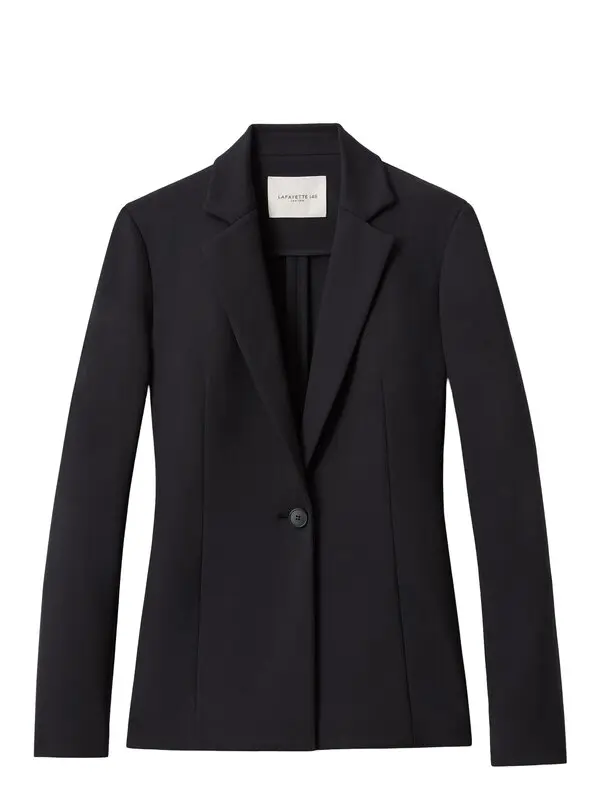 Lafayette 148 New York Scuba Jersey Single-button Blazer - Black