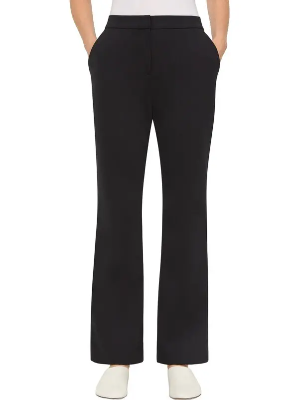 Lafayette 148 New York Scuba Jersey Flared Ankle Pants - Black