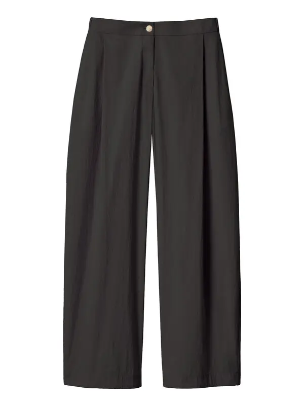 Lafayette 148 New York Travel Cotton Barrel Leg Ankle Pants - Black