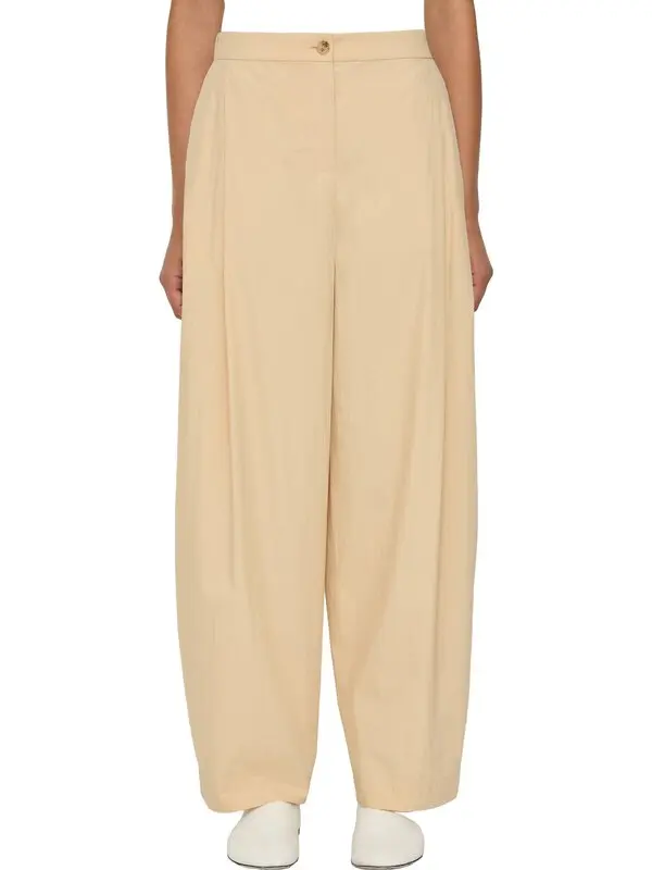 Lafayette 148 New York Travel Cotton Barrel Leg Ankle Pants - Halo Yellow
