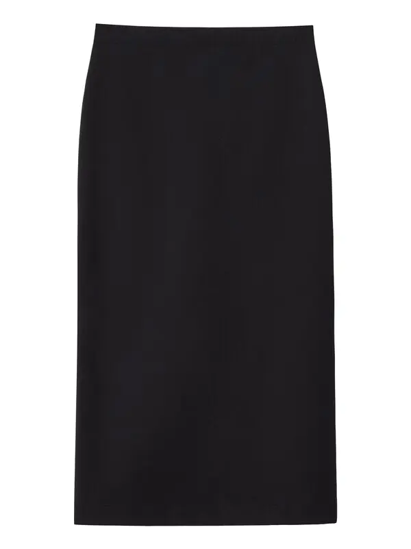 Lafayette 148 New York Straight Midi Skirt - Black