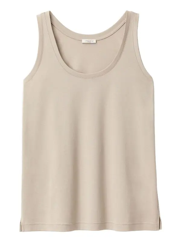 Lafayette 148 New York Cotton-silk Jersey Tank - Cement