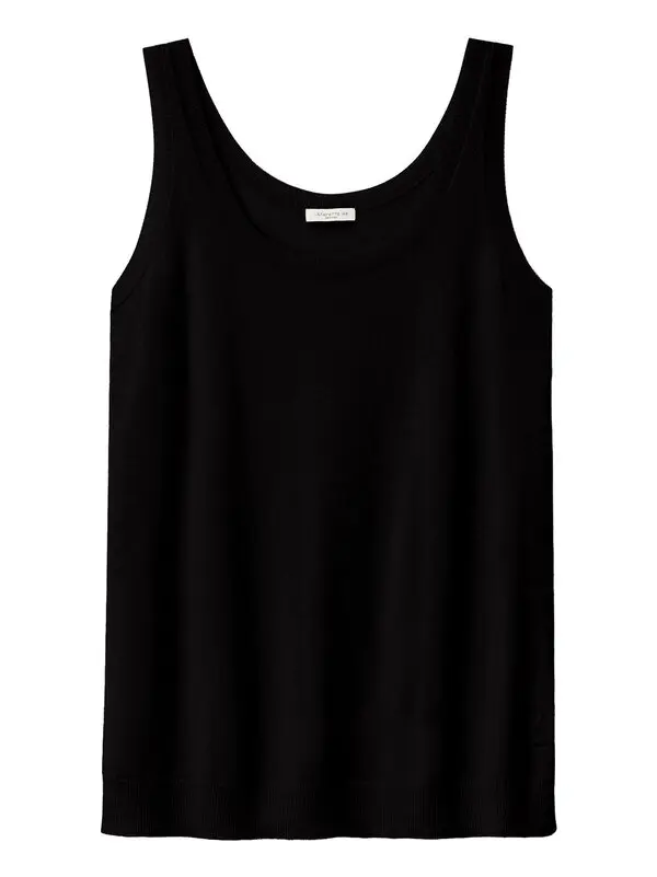 Lafayette 148 New York Washable Merino Wool Tank - Black