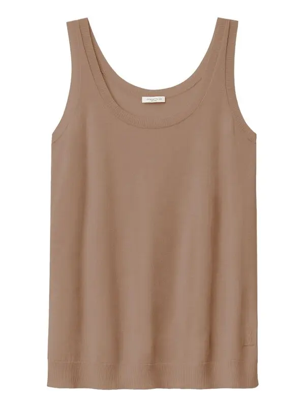 Lafayette 148 New York Washable Merino Wool Tank - Brownstone