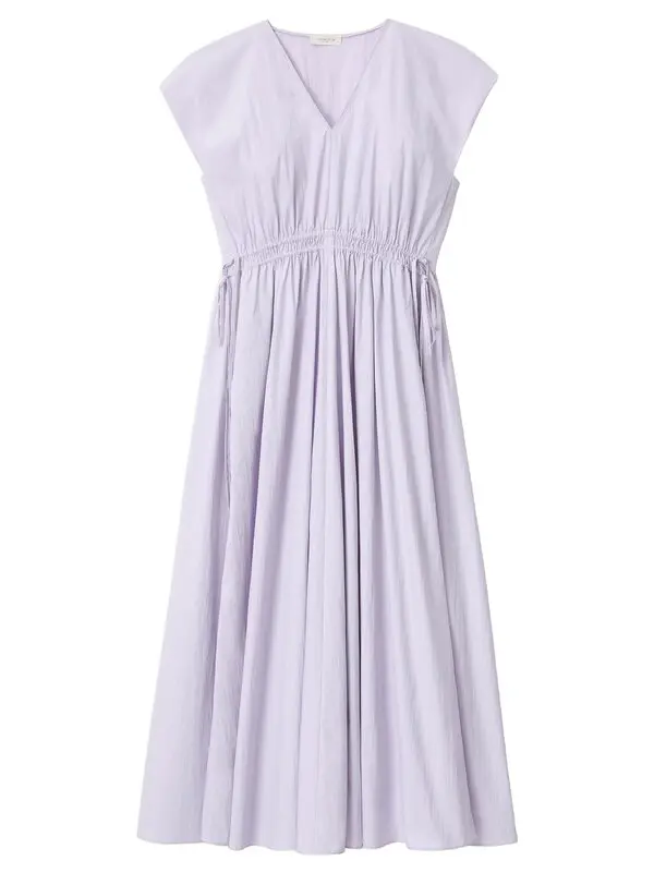Lafayette 148 New York Travel Cotton Maxi Dress - Arctic Amethyst