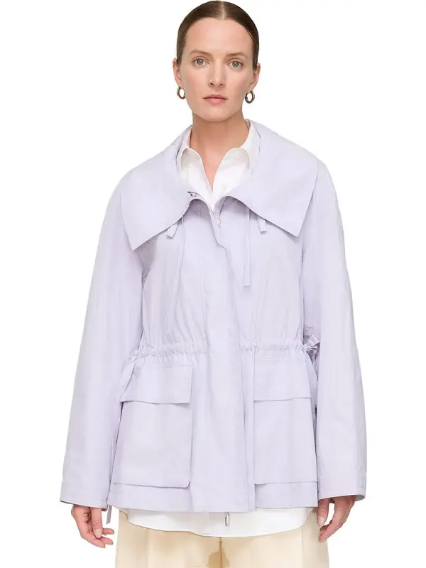 Lafayette 148 New York Cotton Utility Jacket - Arctic Amethyst